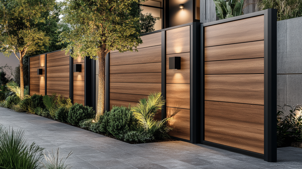 Metal Wood Fencing