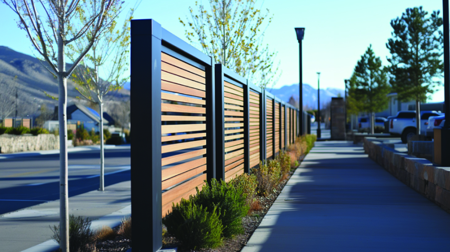 Metal Post Horizontal Wood Fence – MetalGrain