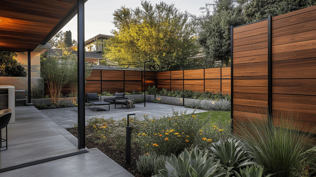Metal Fences with Wood | Durable Woodgrain Metal Fencing – MetalGrain