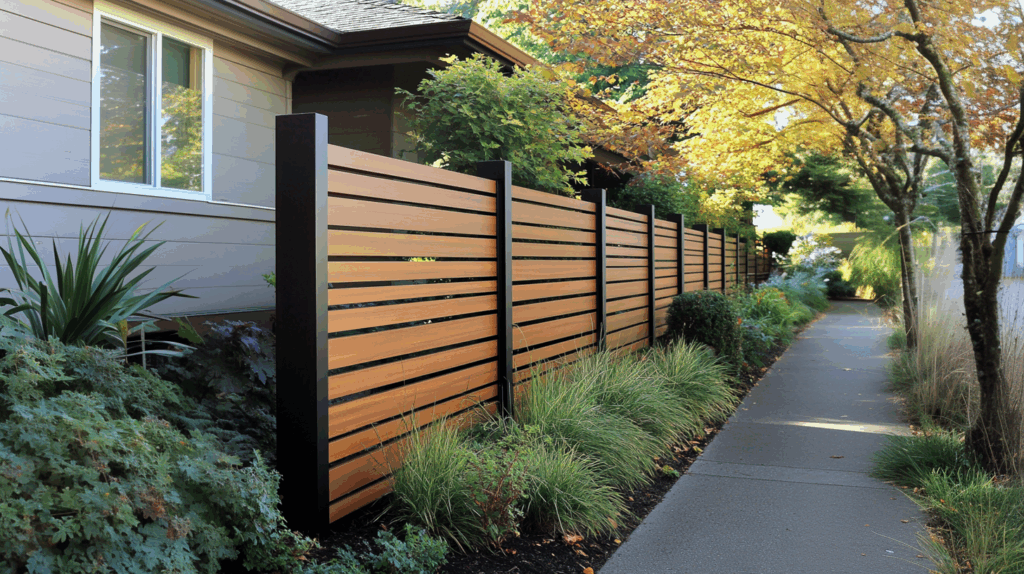 Wood Fence with Metal | Durable Woodgrain Metal Fencing – MetalGrain