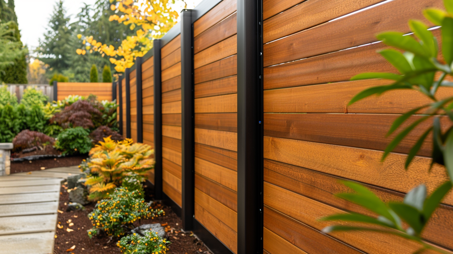 Wood and Metal Privacy Fence – MetalGrain