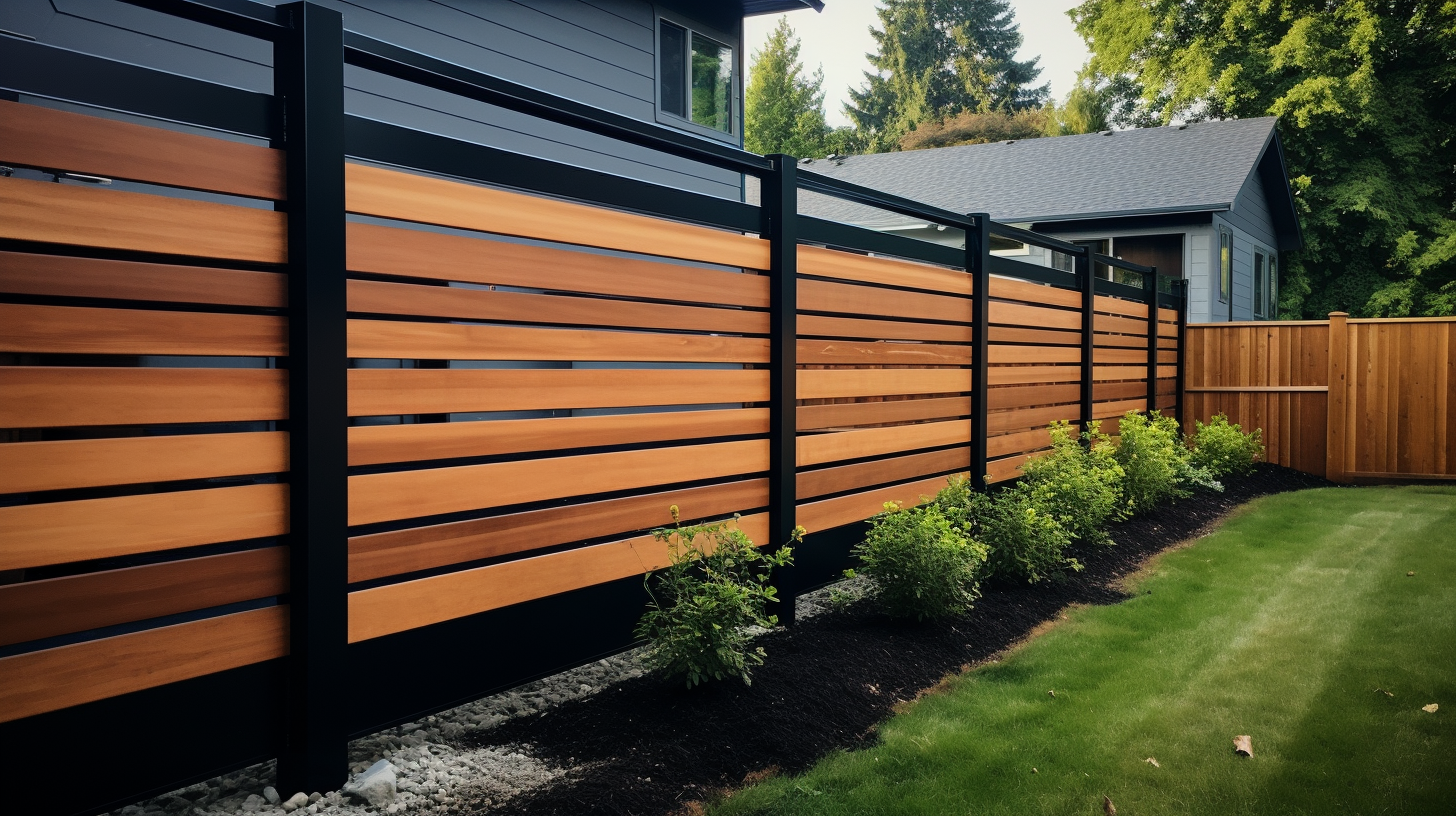 Elegant Wood And Metal Fences Photos